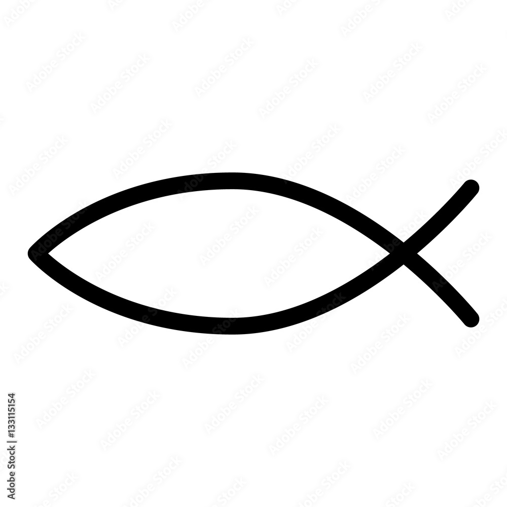 Fish sign vector Stock Vector | Adobe Stock