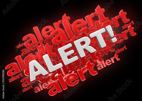 Word alert. Image with clipping path – kaufen Sie diese Illustration ...