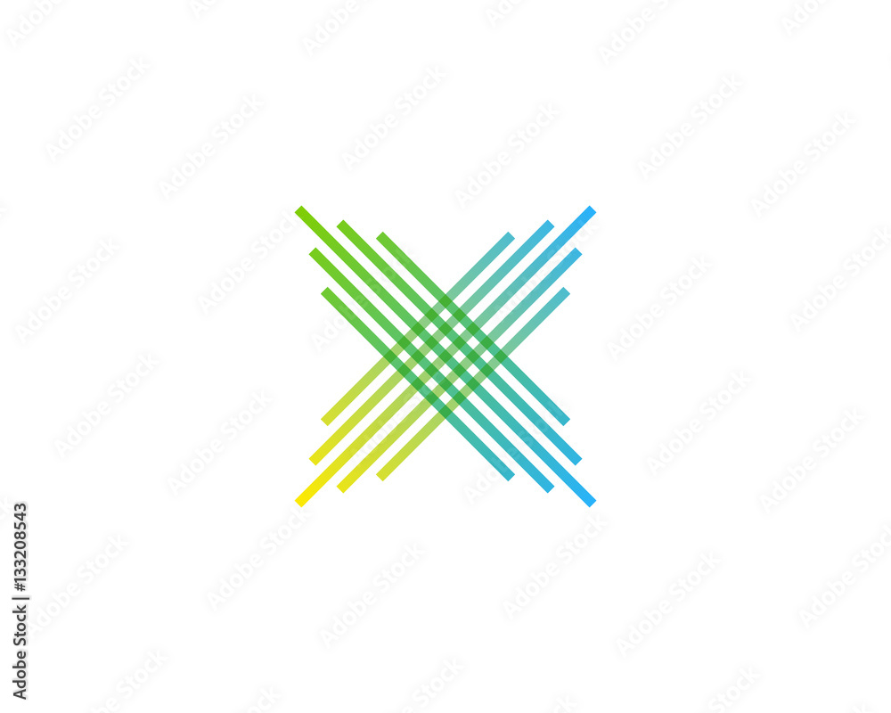 Initial Letter X Line Logo Design Element Stock Vector | Adobe Stock