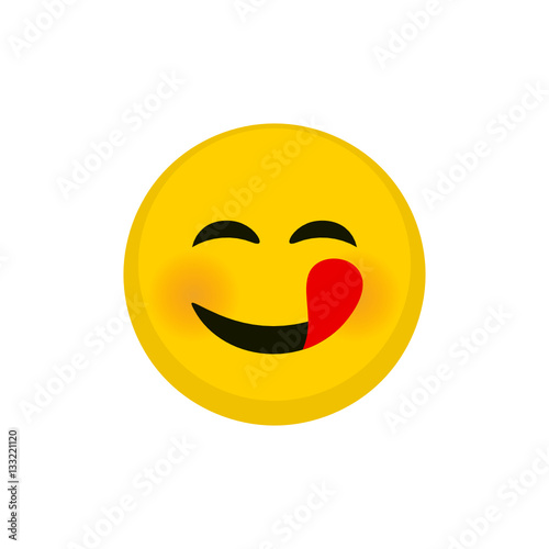 Smiley Zunge Stock-Vektorgrafik | Adobe Stock