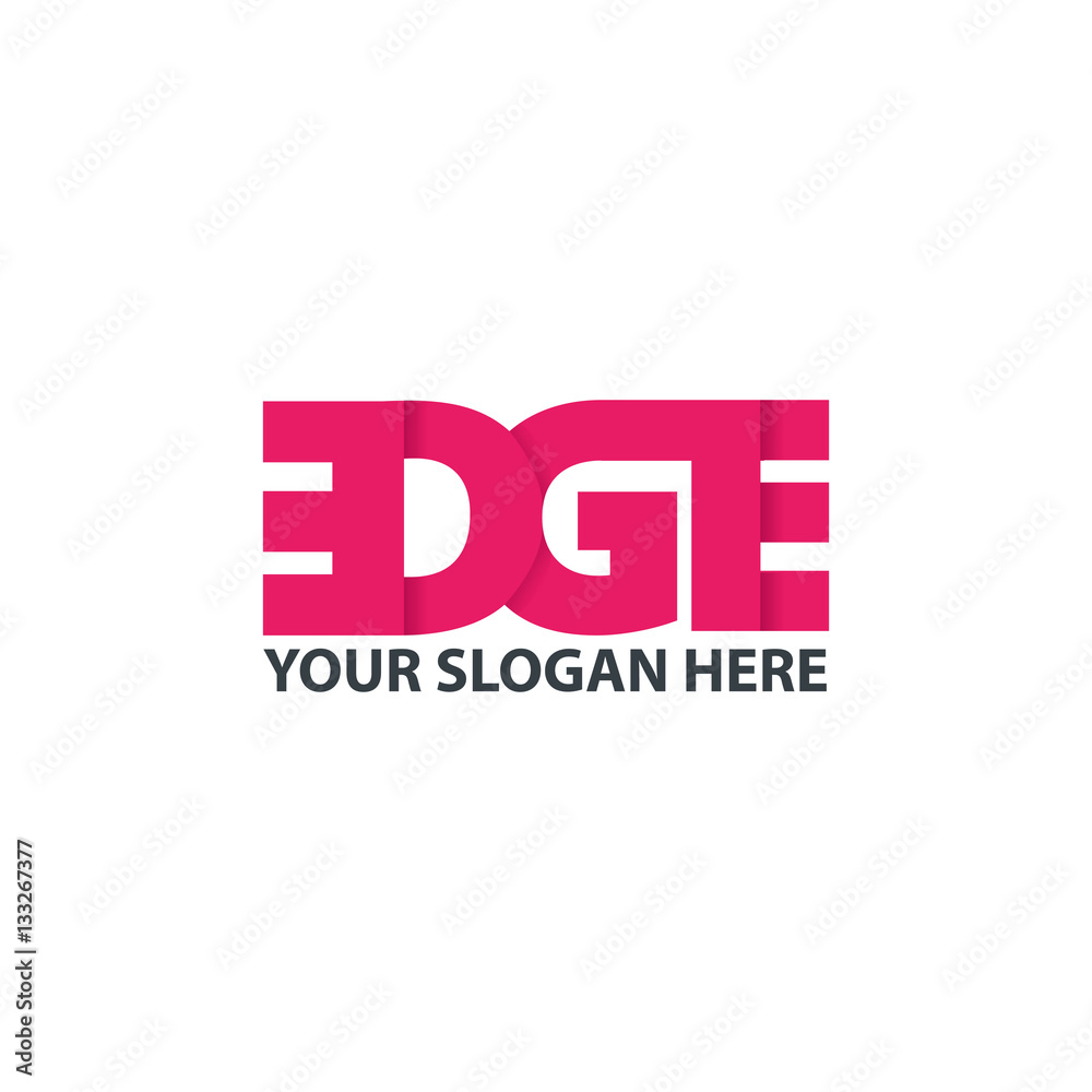 Initial Letter EDGE Logo Design Stock Vector | Adobe Stock