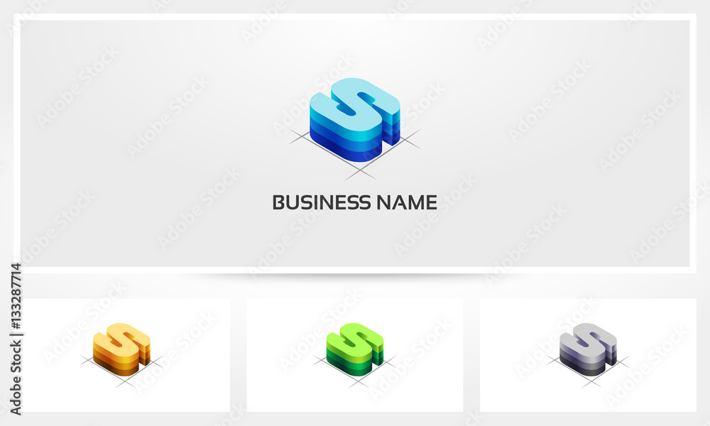 Stock-Vektorgrafik „Letter S Stack Block Logo“ | Adobe Stock