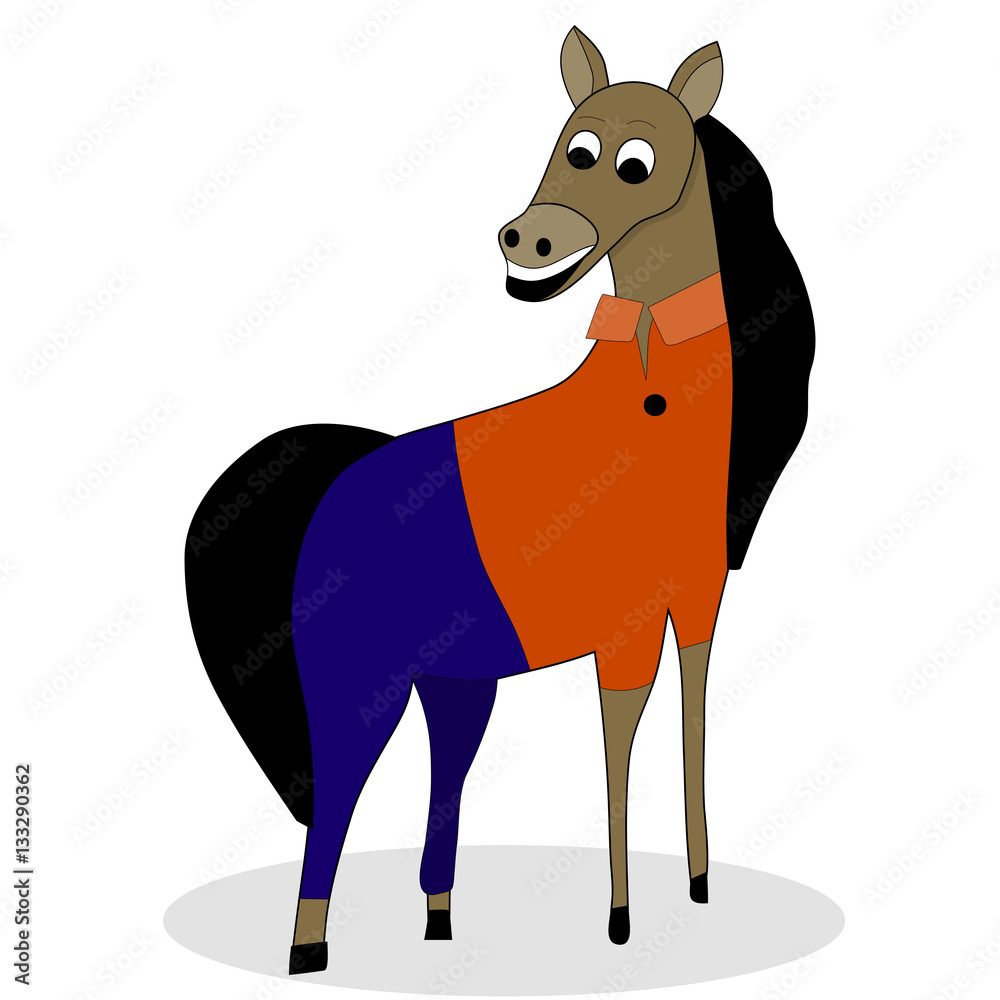 Cartoon horse vector Stock Vector | Adobe Stock
