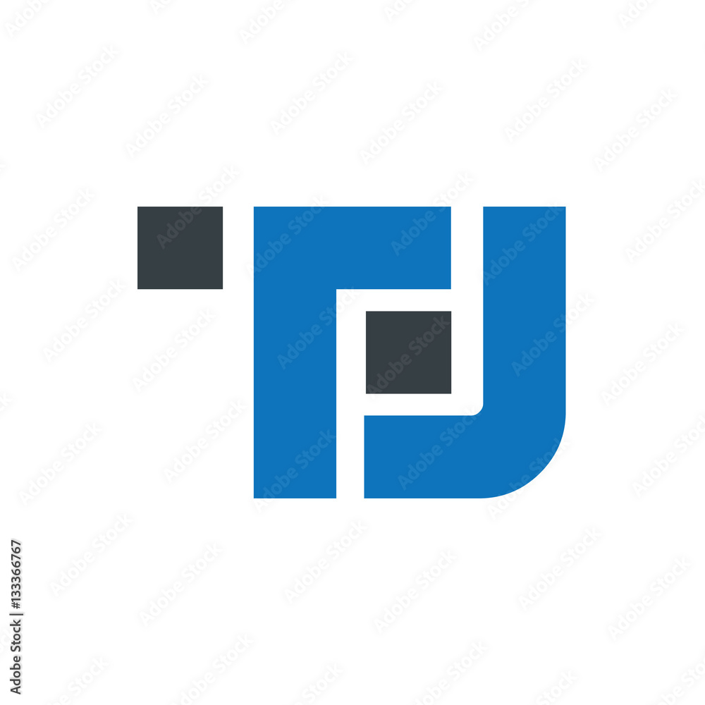 Initial Letter TJ Isolated Design Logo Stock Vector | Adobe Stock