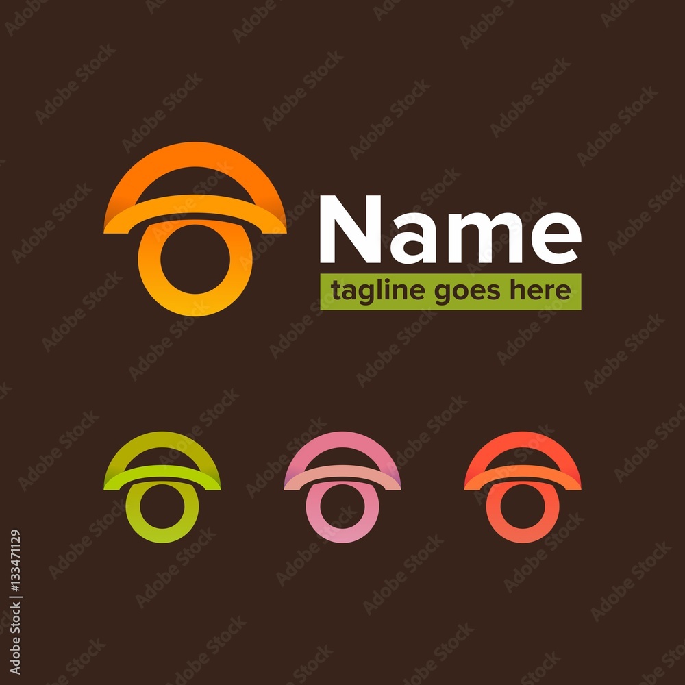 Logo Template fungus Stock Vector | Adobe Stock