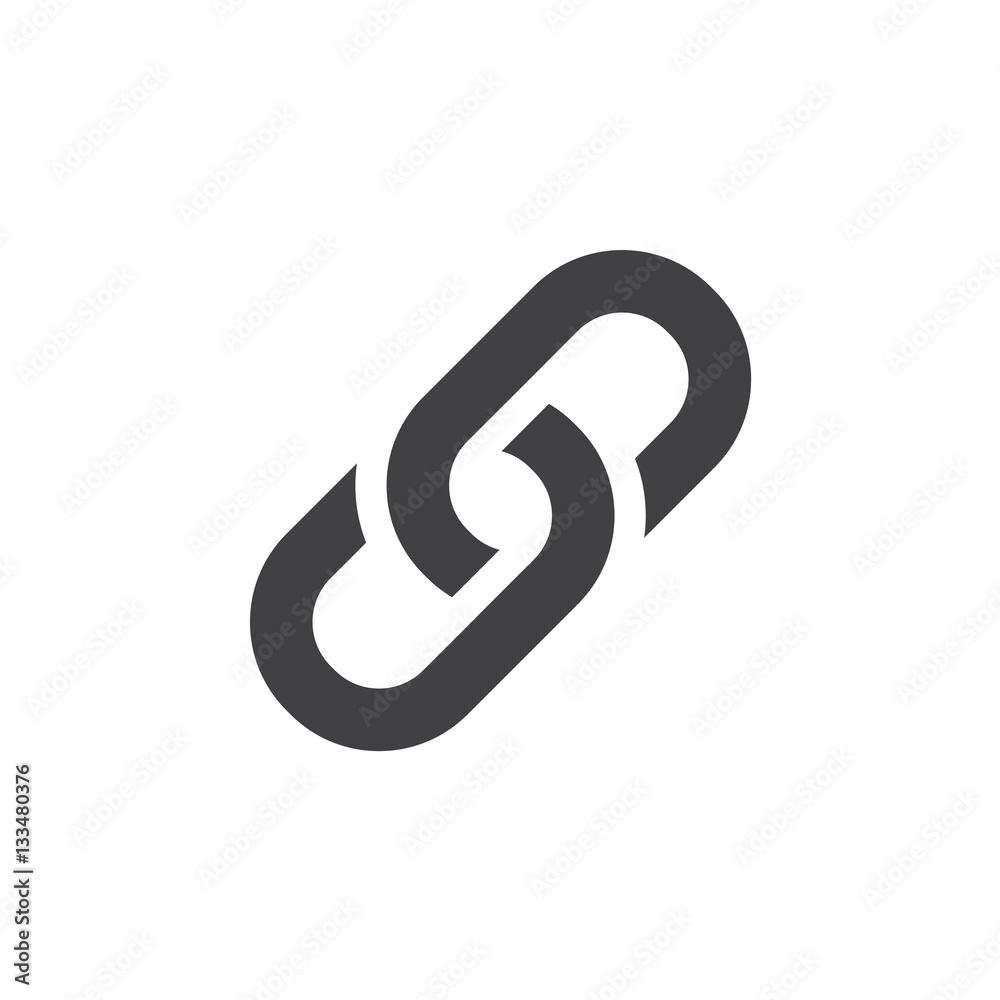 Chain thick line icon, outline vector sign, linear simple pictogram ...