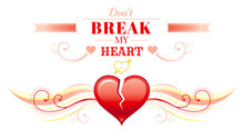 Broken Heart Banner Clipart Free Stock Photo - Public Domain Pictures
