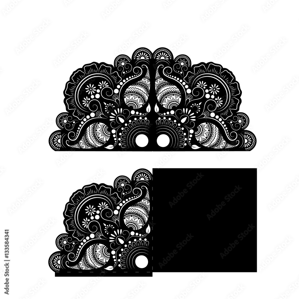 Vector de Stock Laser Cut Invitation Card. invitation wedding card ...