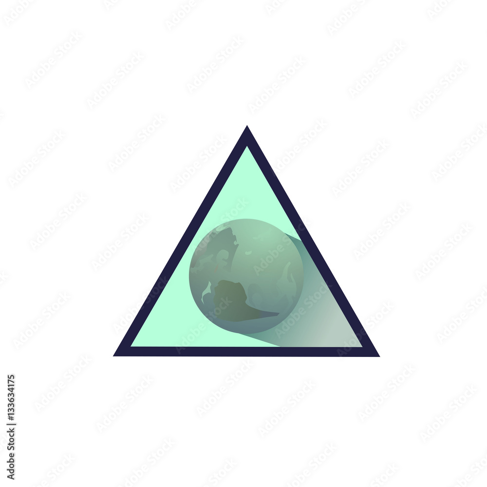 logo planet. Icon earth vector Stock Vector | Adobe Stock