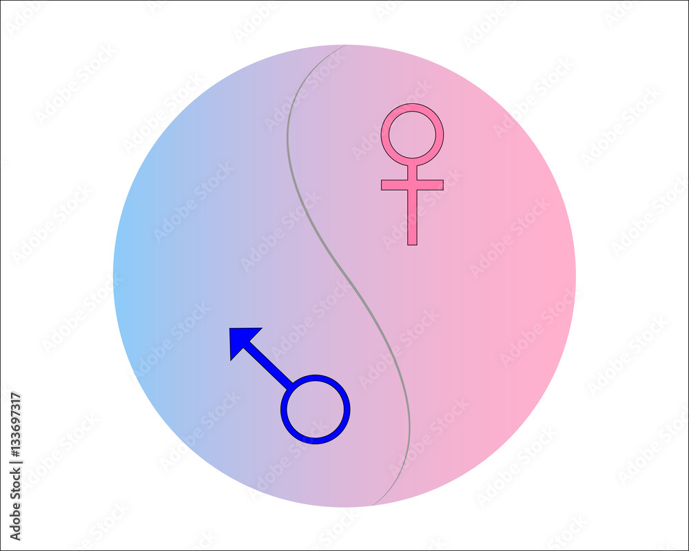 Yin Yang male female Stock Vector | Adobe Stock