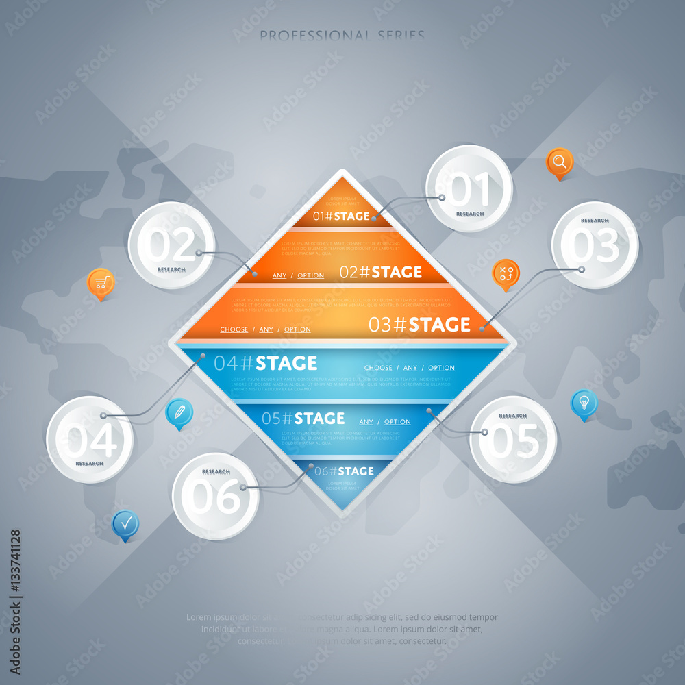 Business infographics concept vector illustration. Data visualization ...
