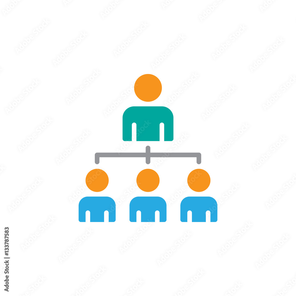 Organizational structure of the company icon vector, filled flat sign ...