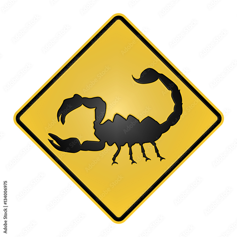 Ilustración de Stock Warning Sign Scorpion | Adobe Stock