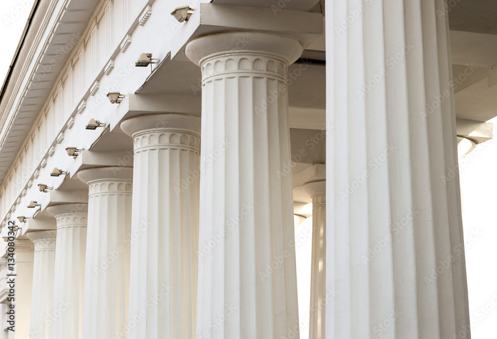 Overhead part of columns Stock Photo | Adobe Stock