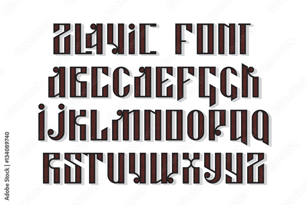 Slavic font set Stock Vector | Adobe Stock