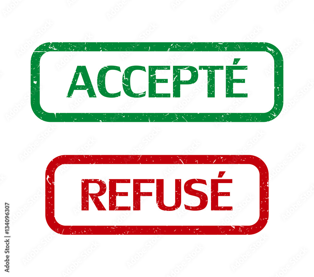 Tampon accepté / refusé. Stock Vector | Adobe Stock