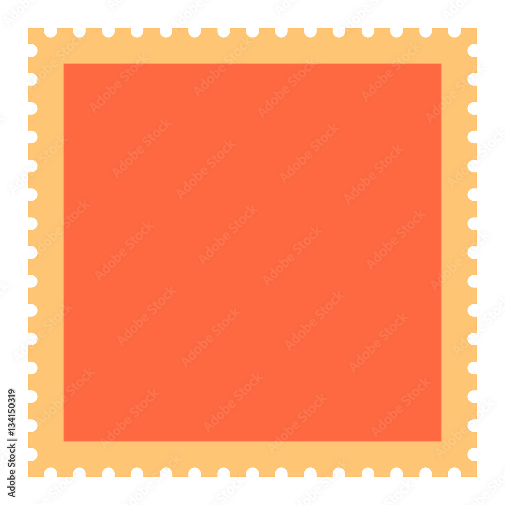 Blank square postage stamp Stock Vector | Adobe Stock