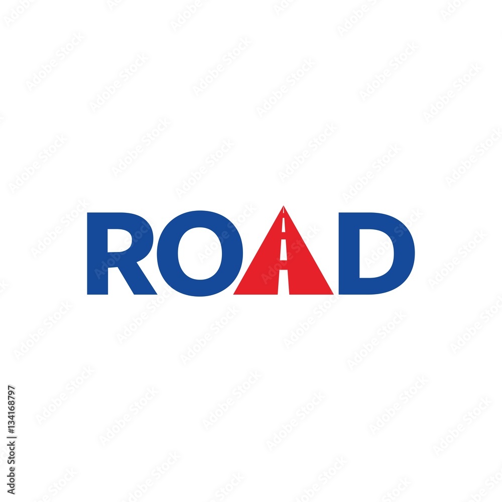 roadside logo vector. way logo. Stock Vector | Adobe Stock
