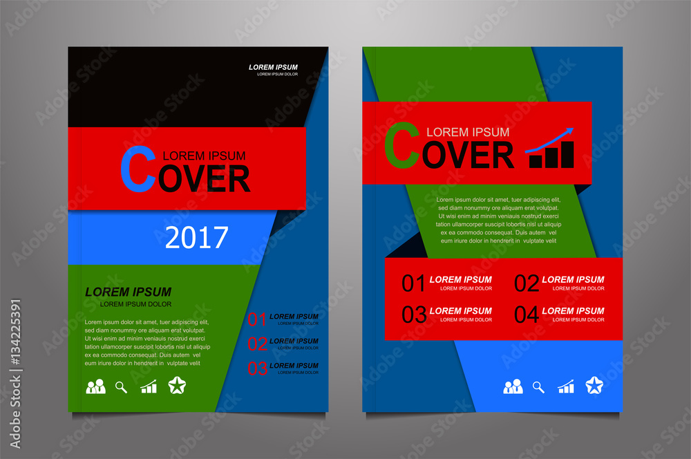 Red Vector annual report Leaflet Brochure Flyer template design, book ...