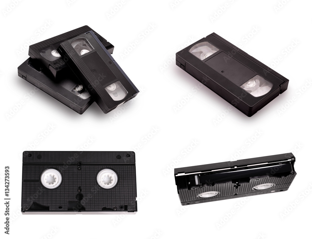 Blank vhs video cassette tape isolated on white background with Stock ...