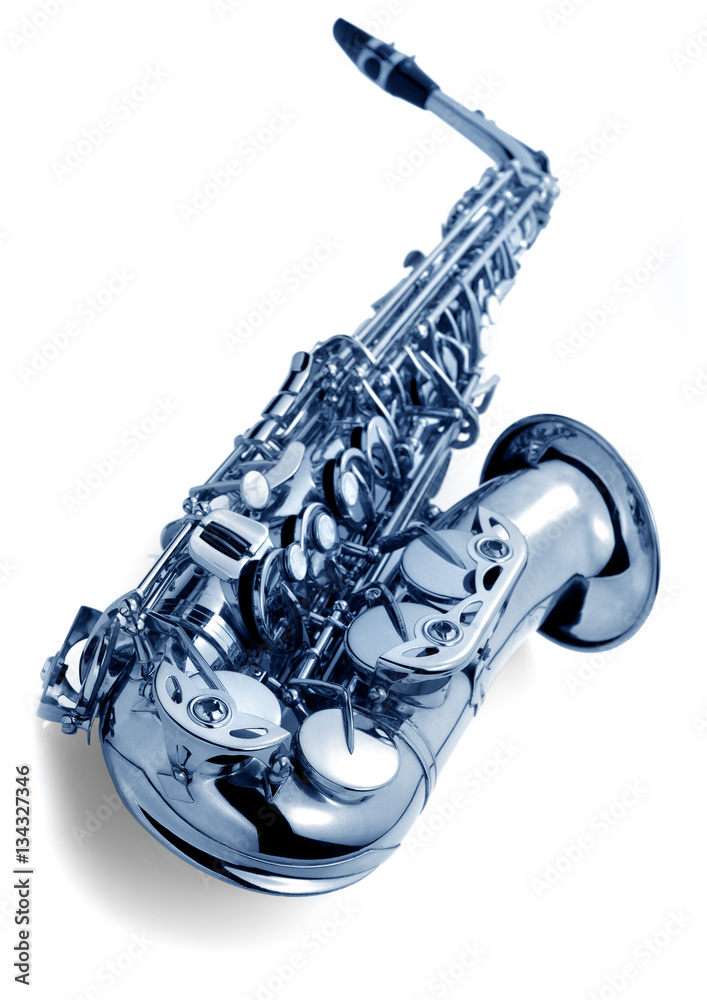 blue saxophone Stock Photo | Adobe Stock