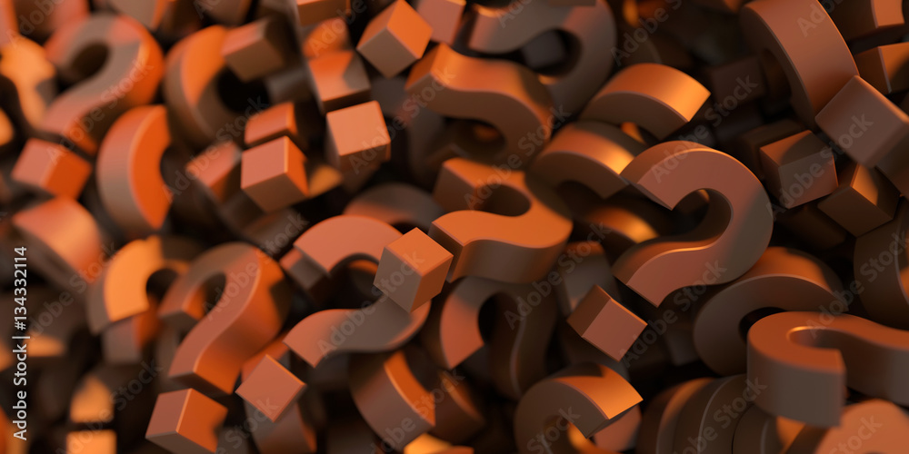 Infinite chocolate question marks, 3d rendering Stock Illustration ...
