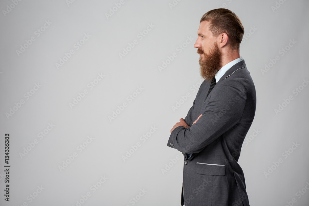 Side Profile Man In Suit