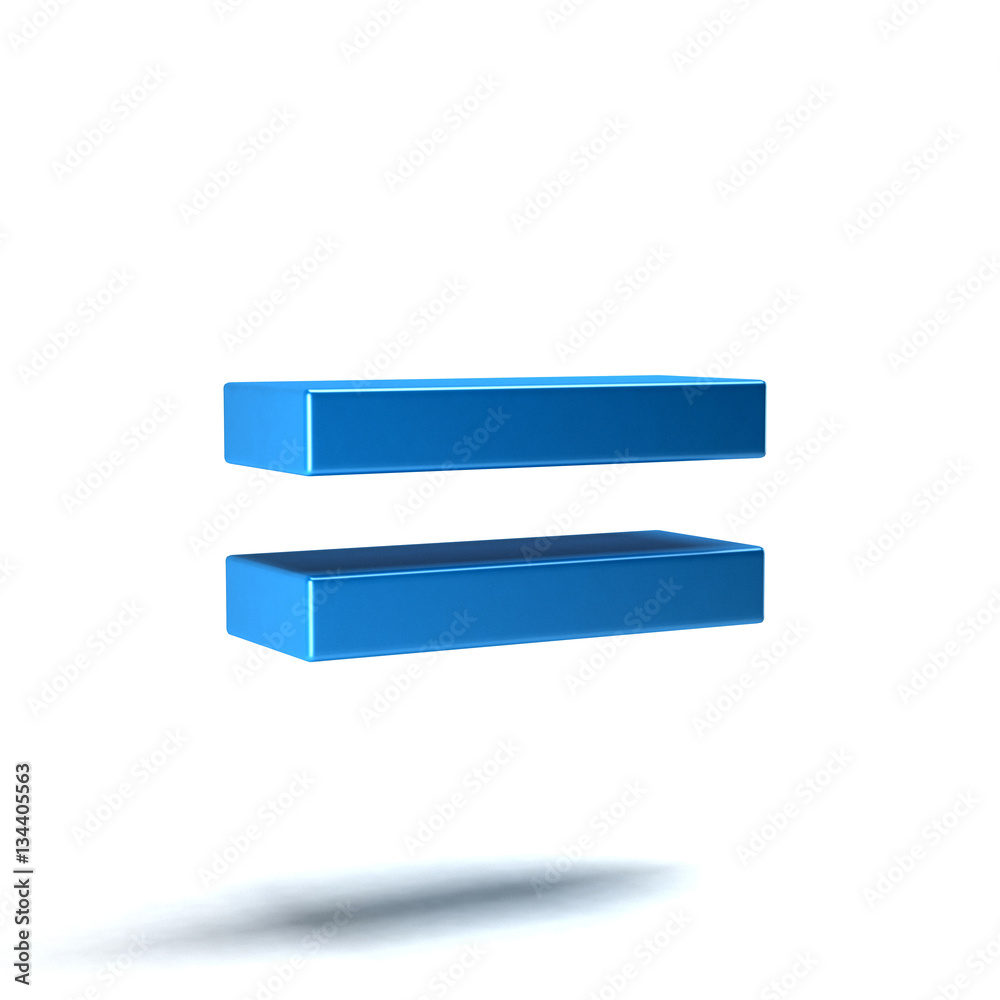 Equal Math Symbol. 3D Rendering Illustration Stock Illustration | Adobe ...