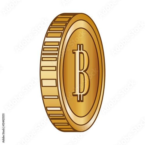 coin with letter b money related icon image vector illustration design ...