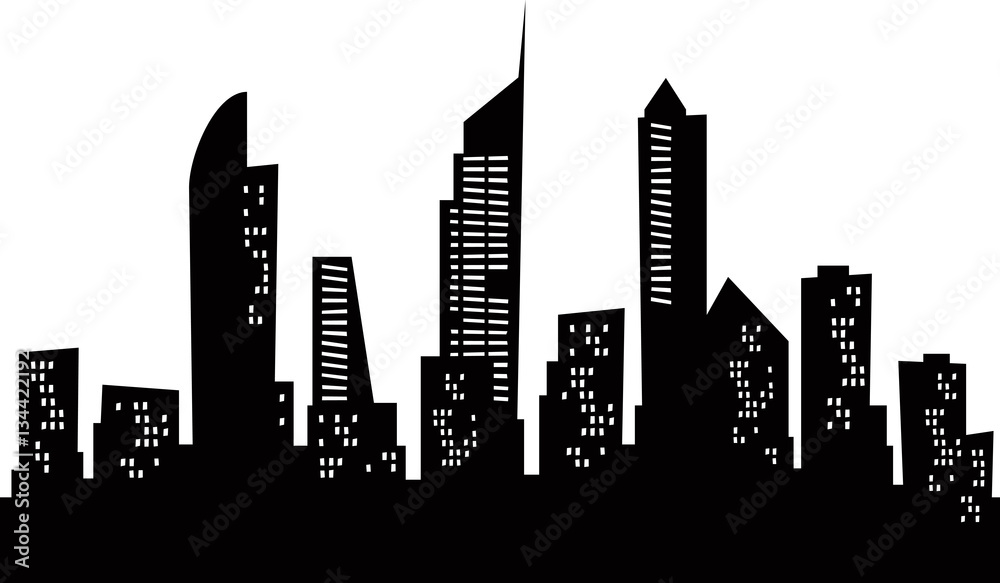 Cartoon skyline silhouette of the city of Gold Coast Australia. Stock ...