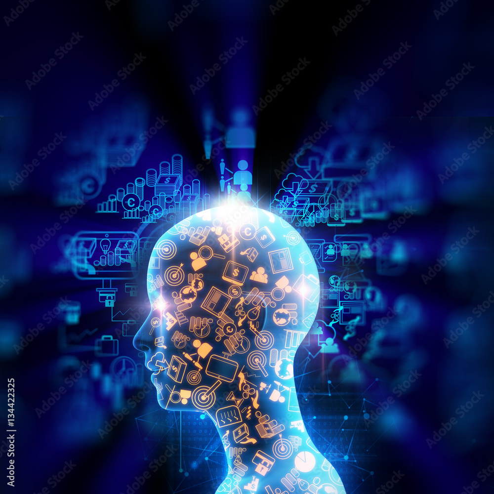 Ilustración de Stock virtual human 3dillustration on business and ...