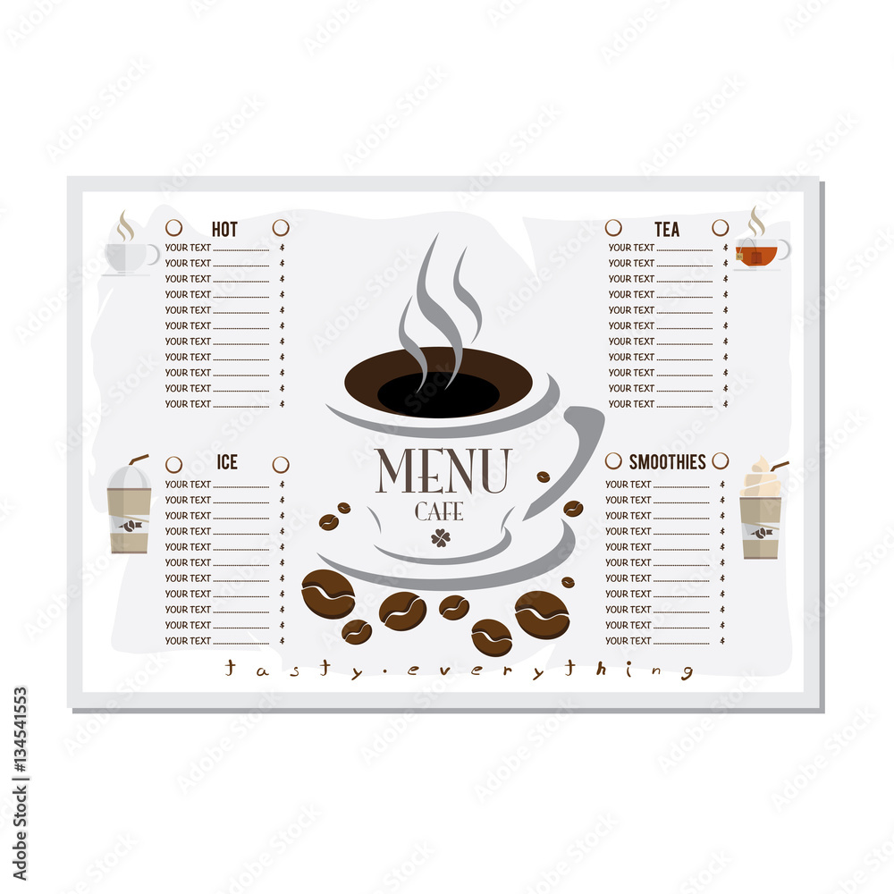 coffee menu graphic design objects template Stock Vector | Adobe Stock