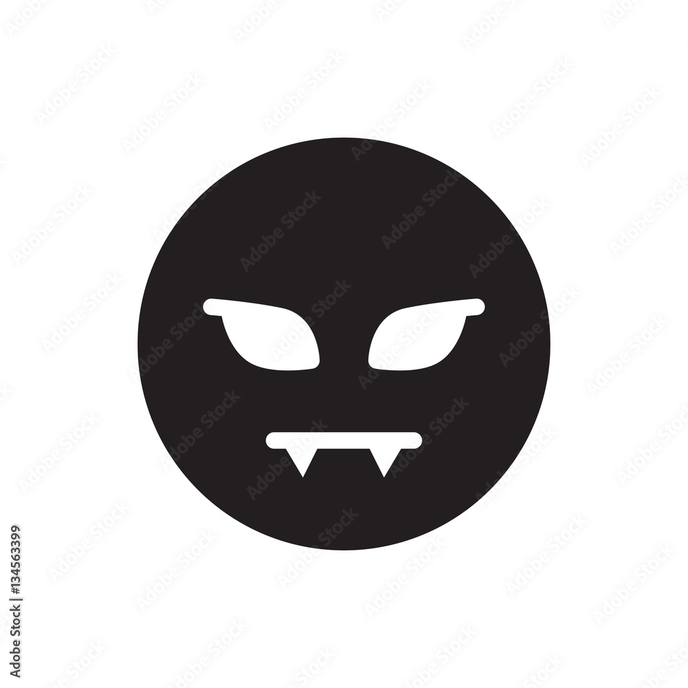 devil emoticon icon illustration Stock Vector | Adobe Stock