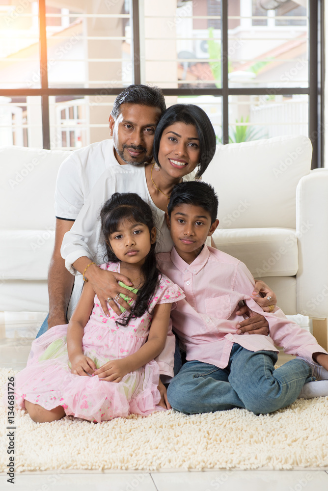 indian family portrait indoor Stock Photo | Adobe Stock