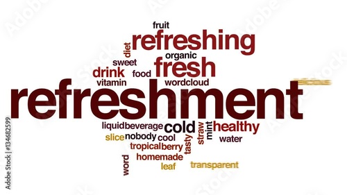 Refreshment animated word cloud, text design animation. – Stock-Video ...