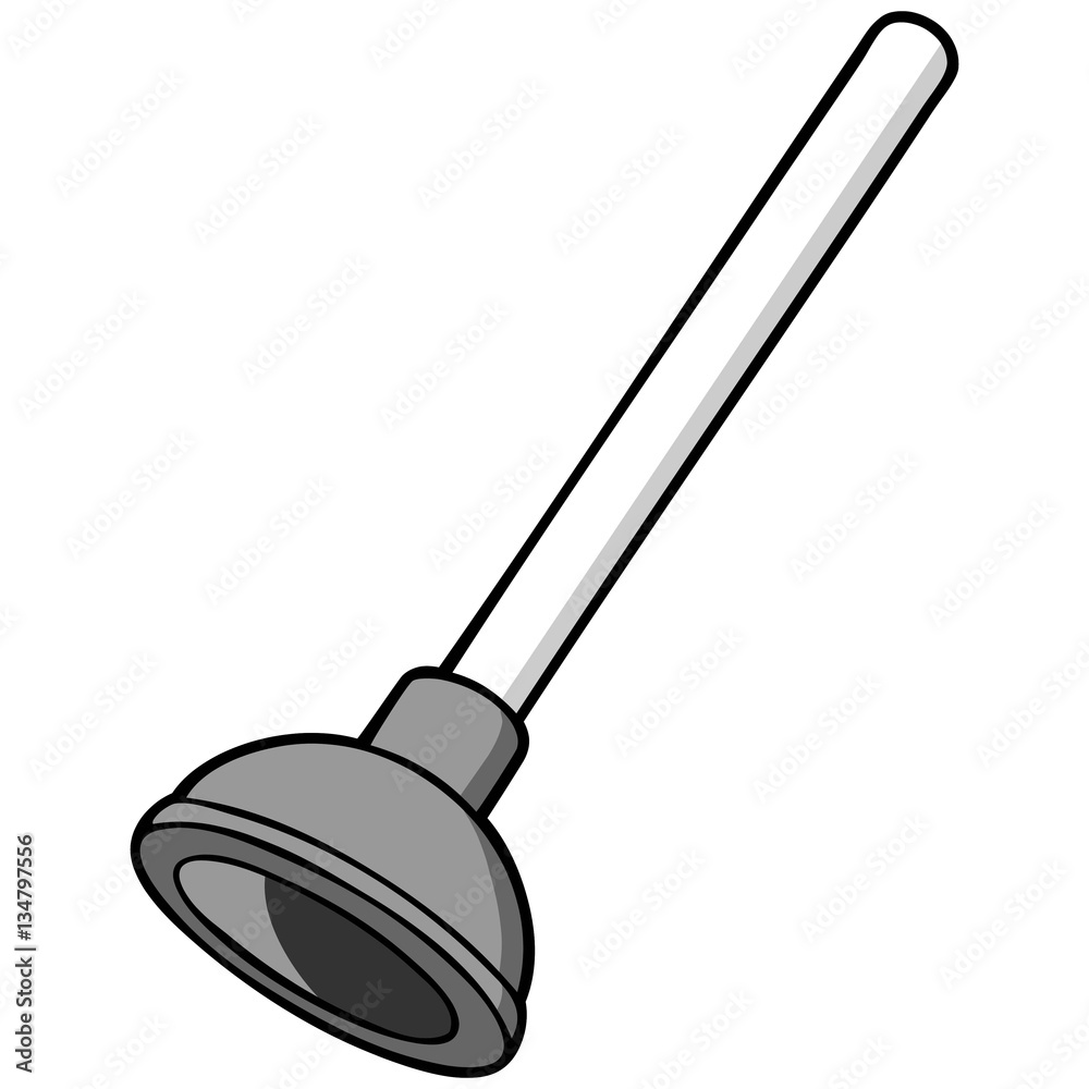 Toilet Plunger Illustration Stock Vector | Adobe Stock