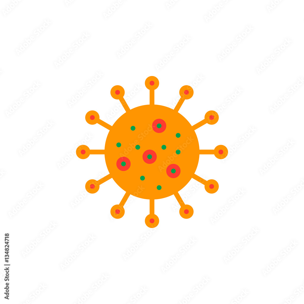 Virus icon vector, filled flat sign, solid colorful pictogram isolated ...