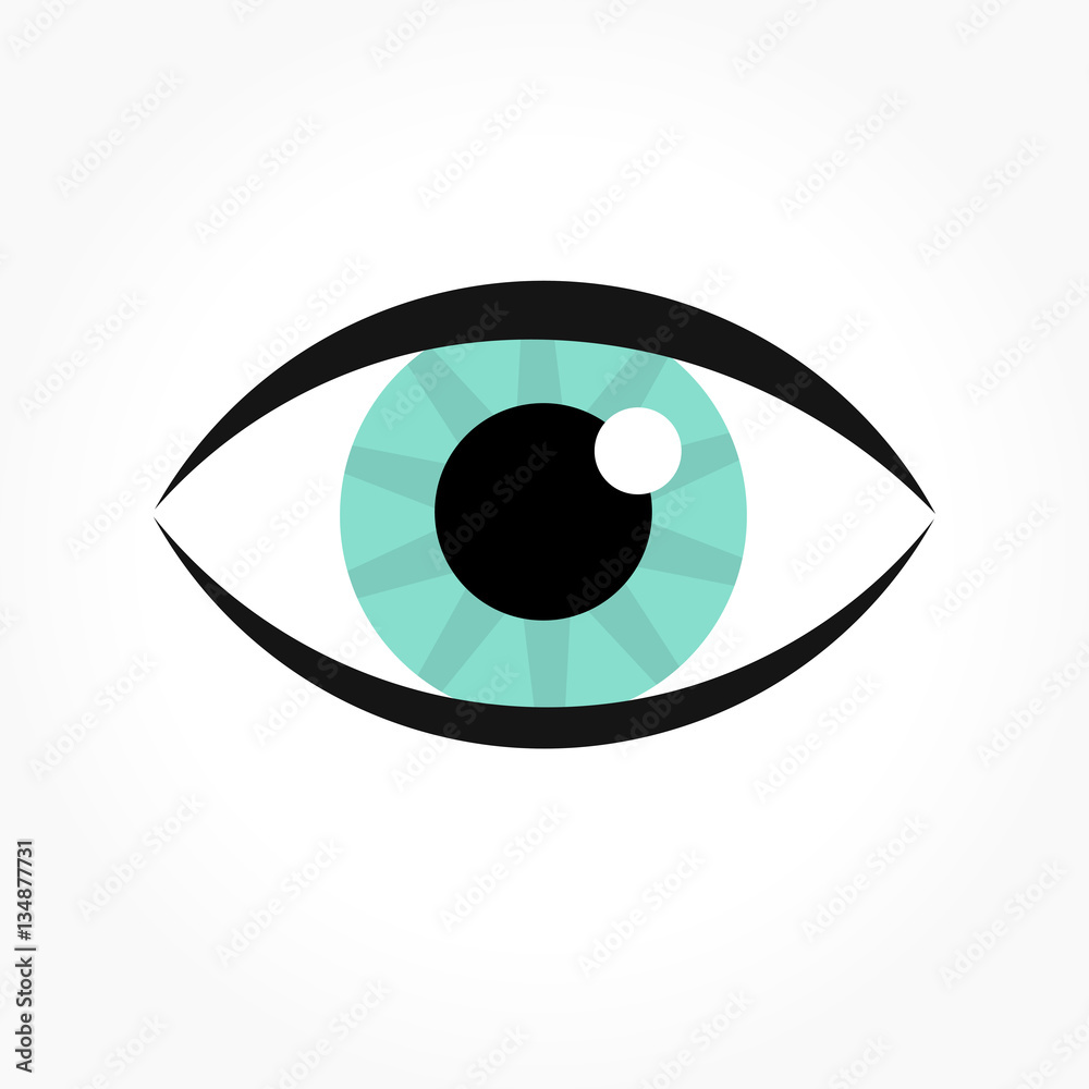 Vector de Stock Blue eye icon | Adobe Stock