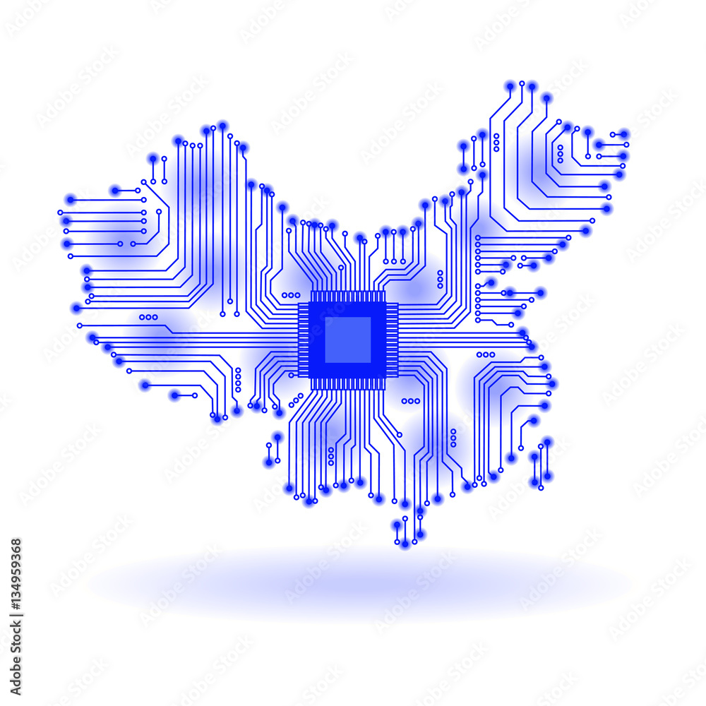 Abstract map of China. Vector illustration. Map of China as an ...