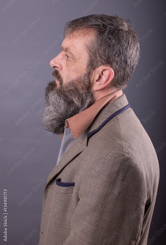 Photo of an angry grumpy old man looking very displeased. Male man with ...
