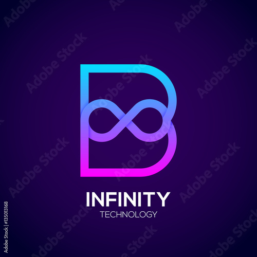 Letter B Colorful Infinity logo,loops,Vector Logo template Stock Vector ...