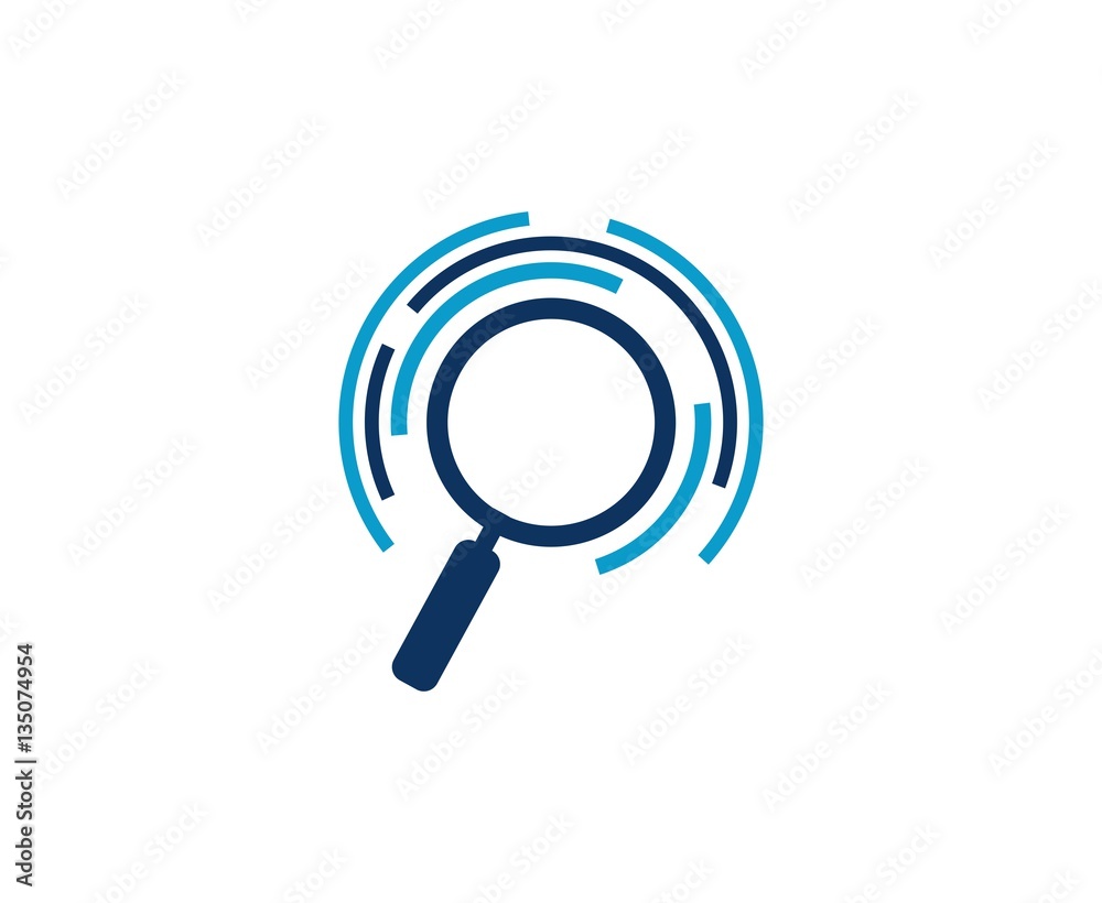 Magnifying glass logo Stock Vector | Adobe Stock