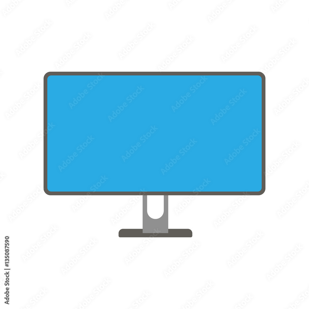Modern computer. Vector mockup isolated. Template for a content. Stock ...