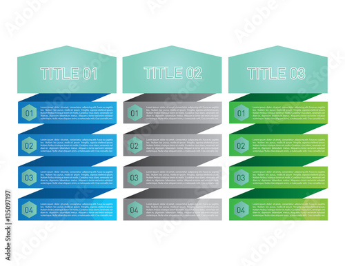 Infographic with 3 columns Stock Vector | Adobe Stock