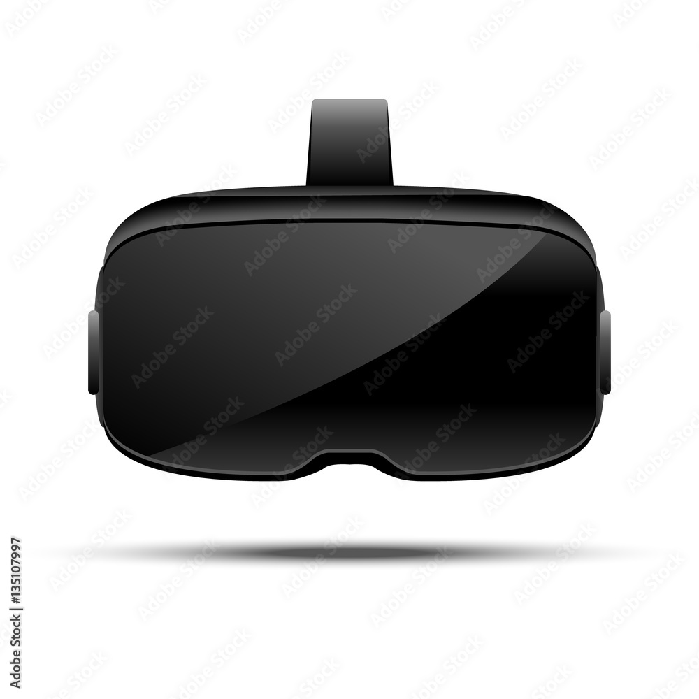 Stereoscopic 3d vr illustration. Vector virtual digital cyberspace ...