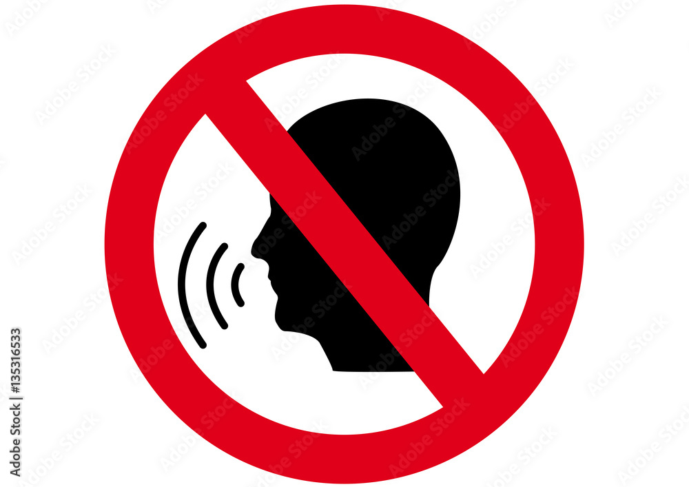 Schild Sprechen Verboten - Stock - GamesAgeddon