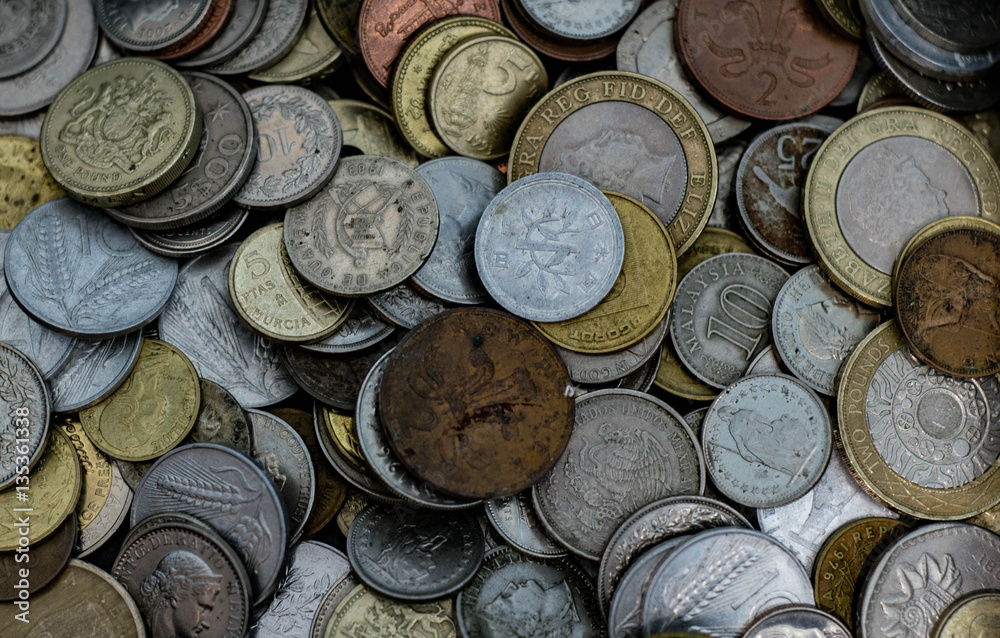Coins Mixed Stock Photo | Adobe Stock