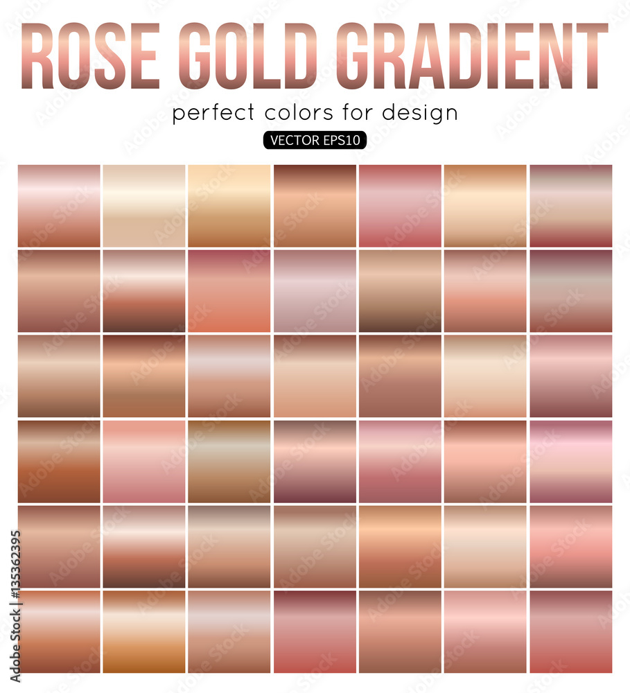 Rose gold gradient perfect colors for design. Vector illustration ...