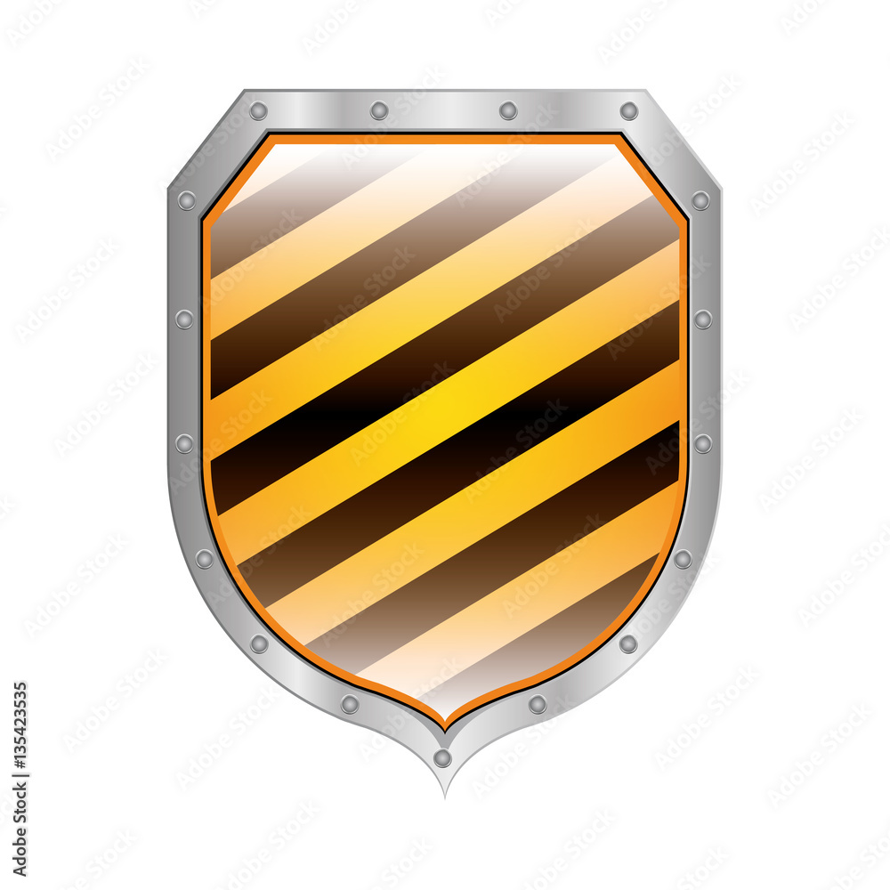 Vector de Stock metallic shield with diagonal stripe vector ...