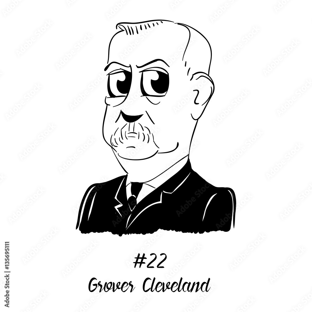 Cartoon Caricature Character Historical Portrait US Presidents Comic ...